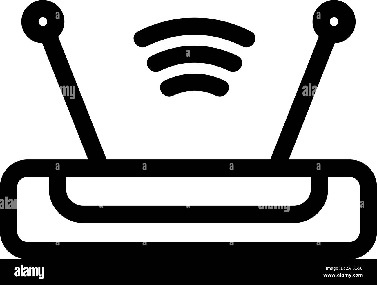 Vecteur d'icône de modem. Illustration du symbole de contour isolé ...