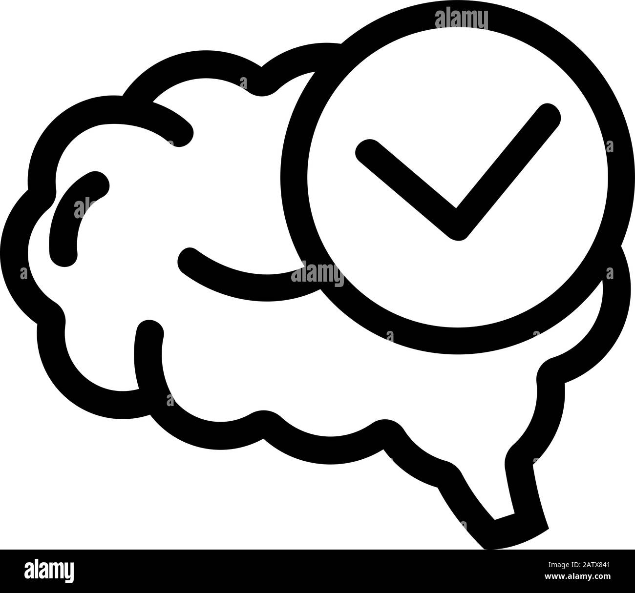 vecteur d'icône de conscience. Illustration du symbole de contour isolé ...