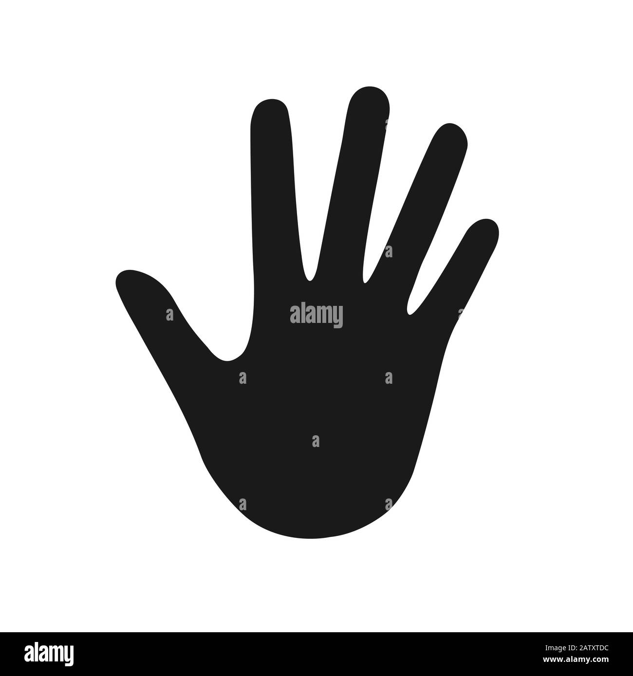 Icône main. Silhouette de la main humaine. Illustration vectorielle ...