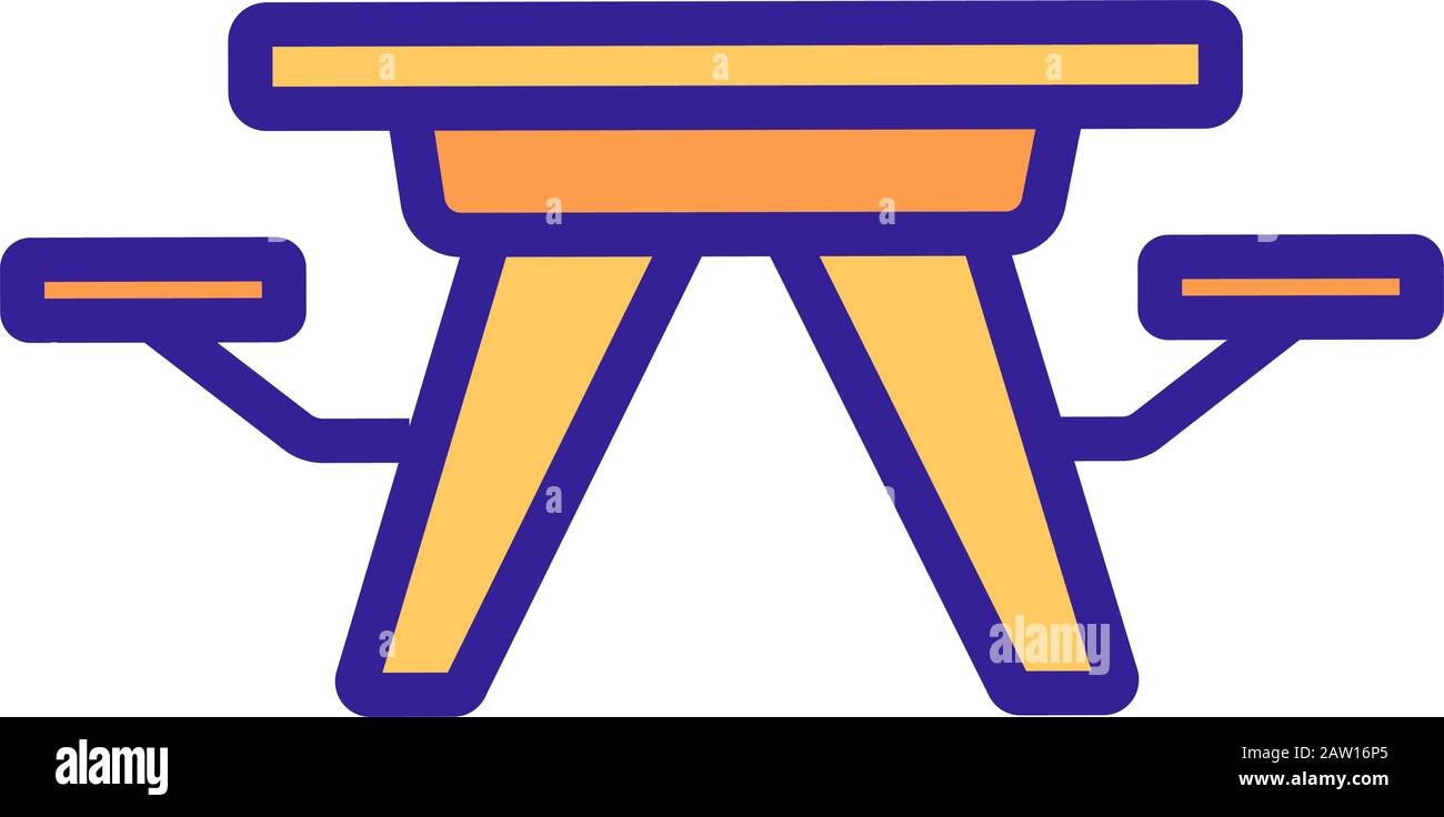 L'icône table vecteur. Illustration symbole contour isolé Image ...