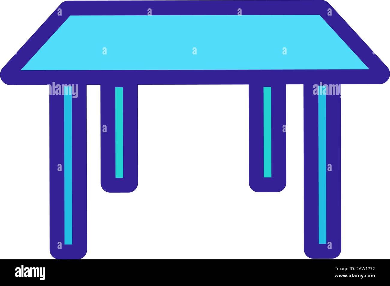 L'icône table vecteur. Illustration symbole contour isolé Image ...