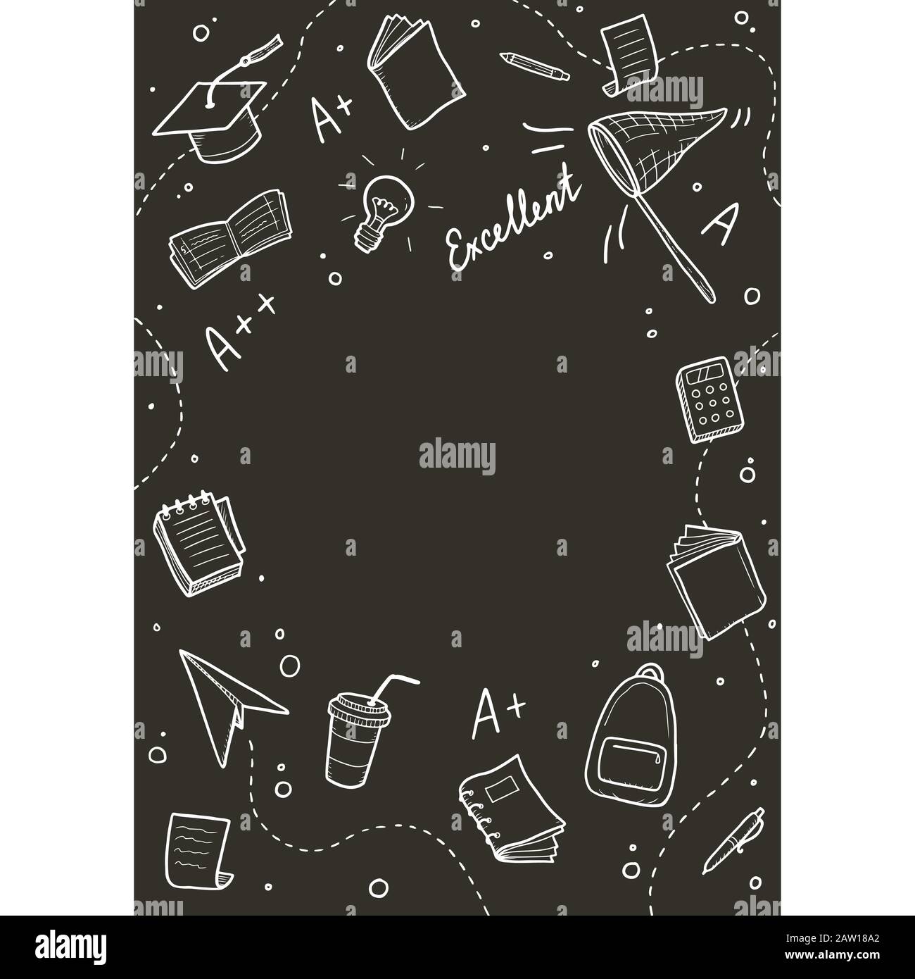 Ensemble de la main, l'élément d'étude de l'école College et de bonnes ...