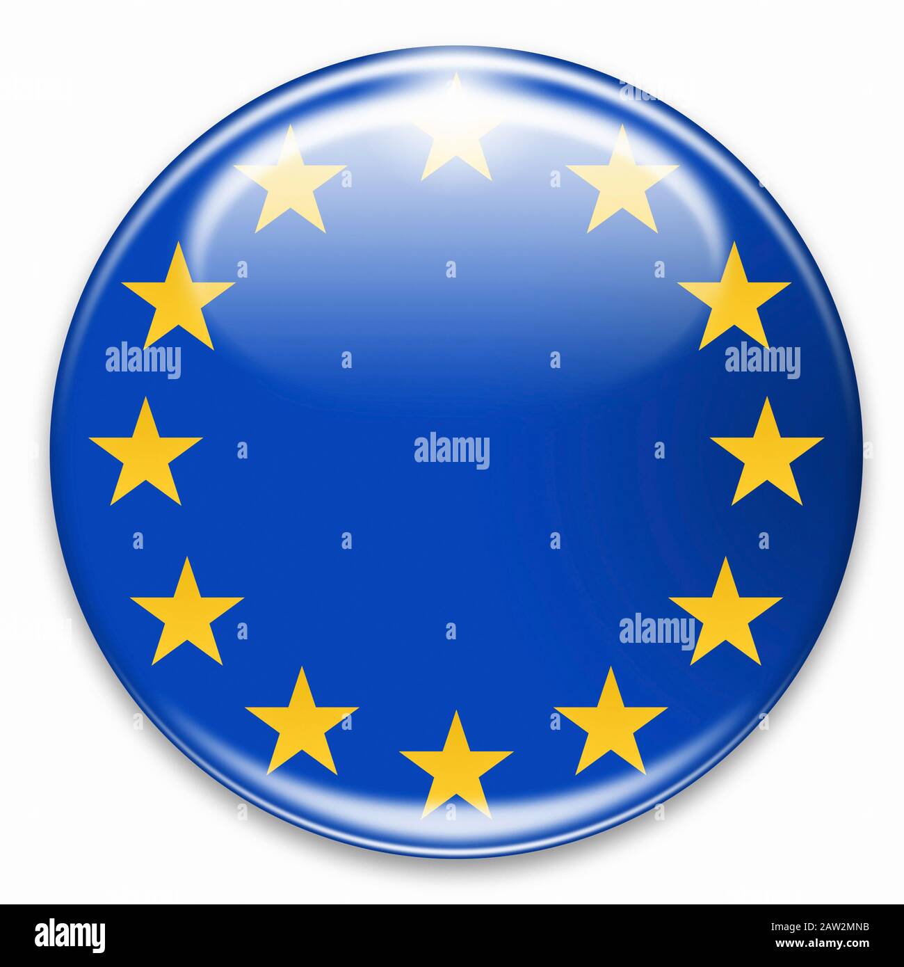 Europe drapeau sur badge rond Banque de photographies et d’images à ...