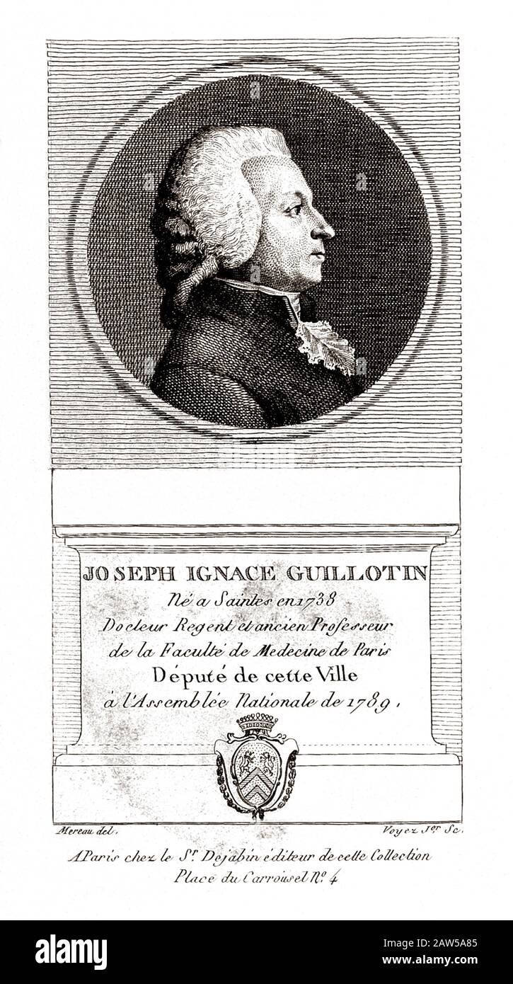 Joseph ignace guillotin Banque d'images détourées - Alamy