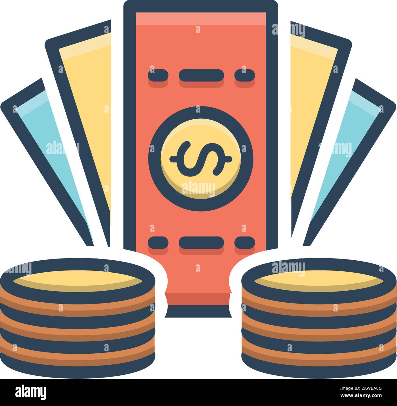 Salary icon Banque d'images vectorielles - Alamy