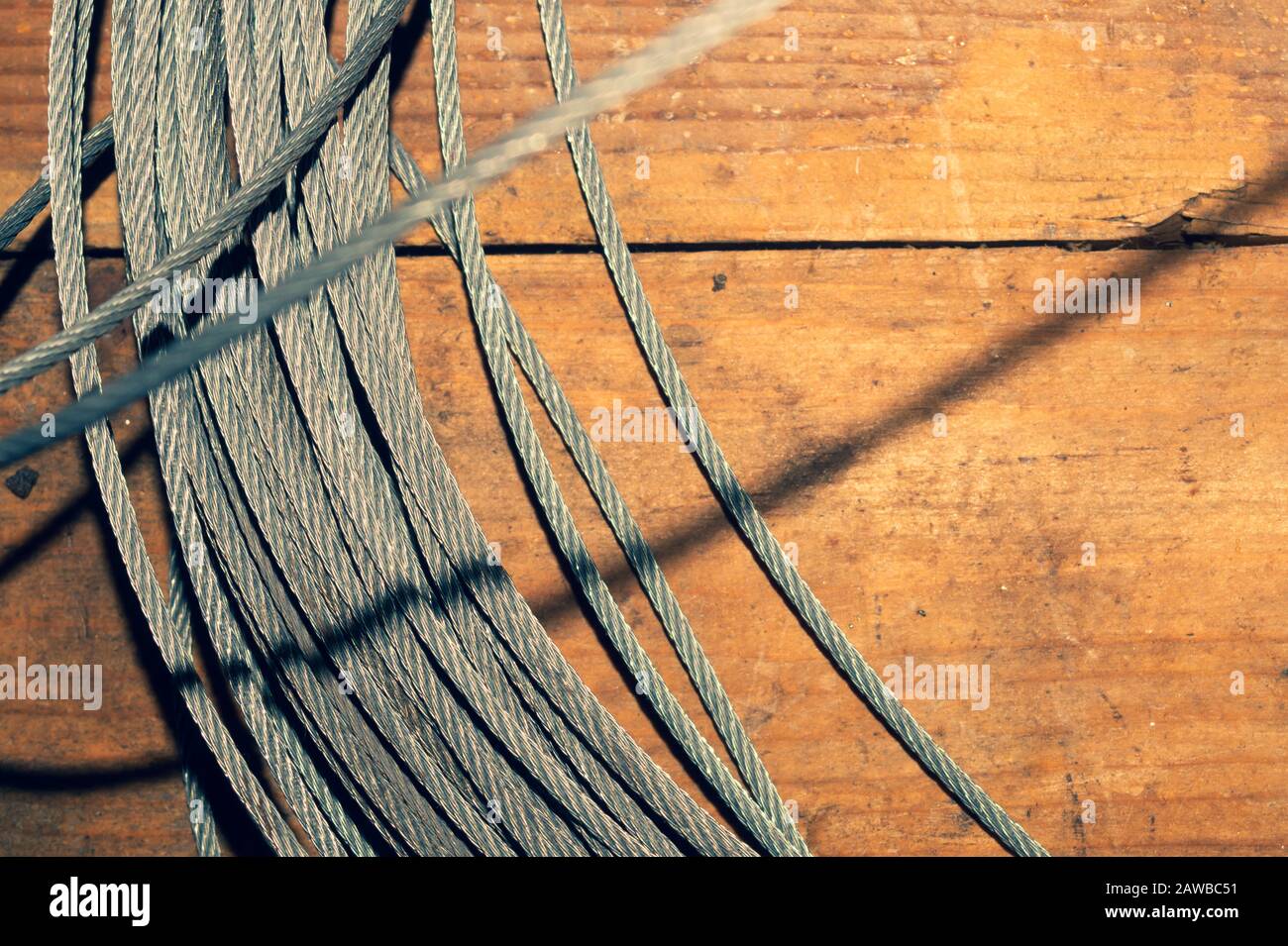 Texture wire rope steel cable Banque de photographies et d’images à ...