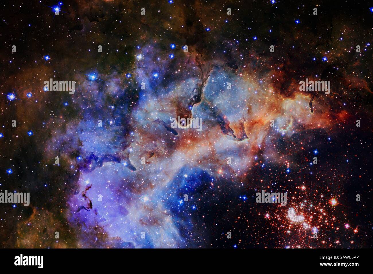 L'espace profond art. Starfield stardust, nébuleuse et Galaxie ...