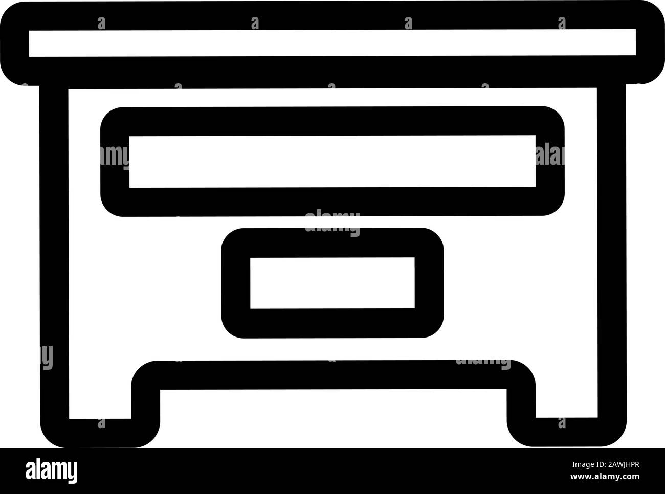 L'icône table vecteur. Illustration symbole contour isolé Image ...