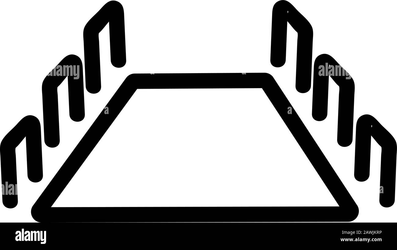 L'icône table vecteur. Illustration symbole contour isolé Image ...