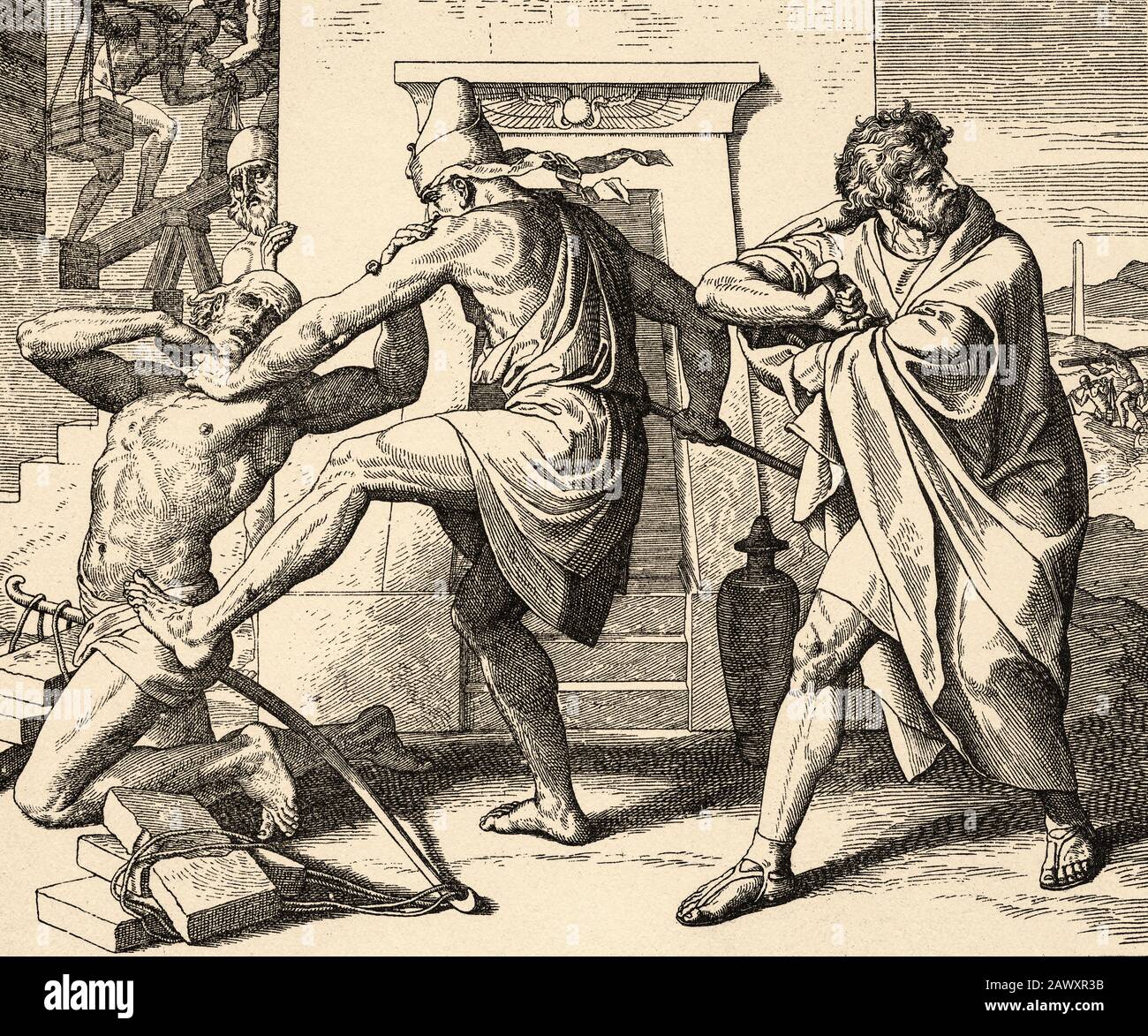 Exode. Moïse tue l'égyptien. Histoire biblique sacrée ancien Testament ...