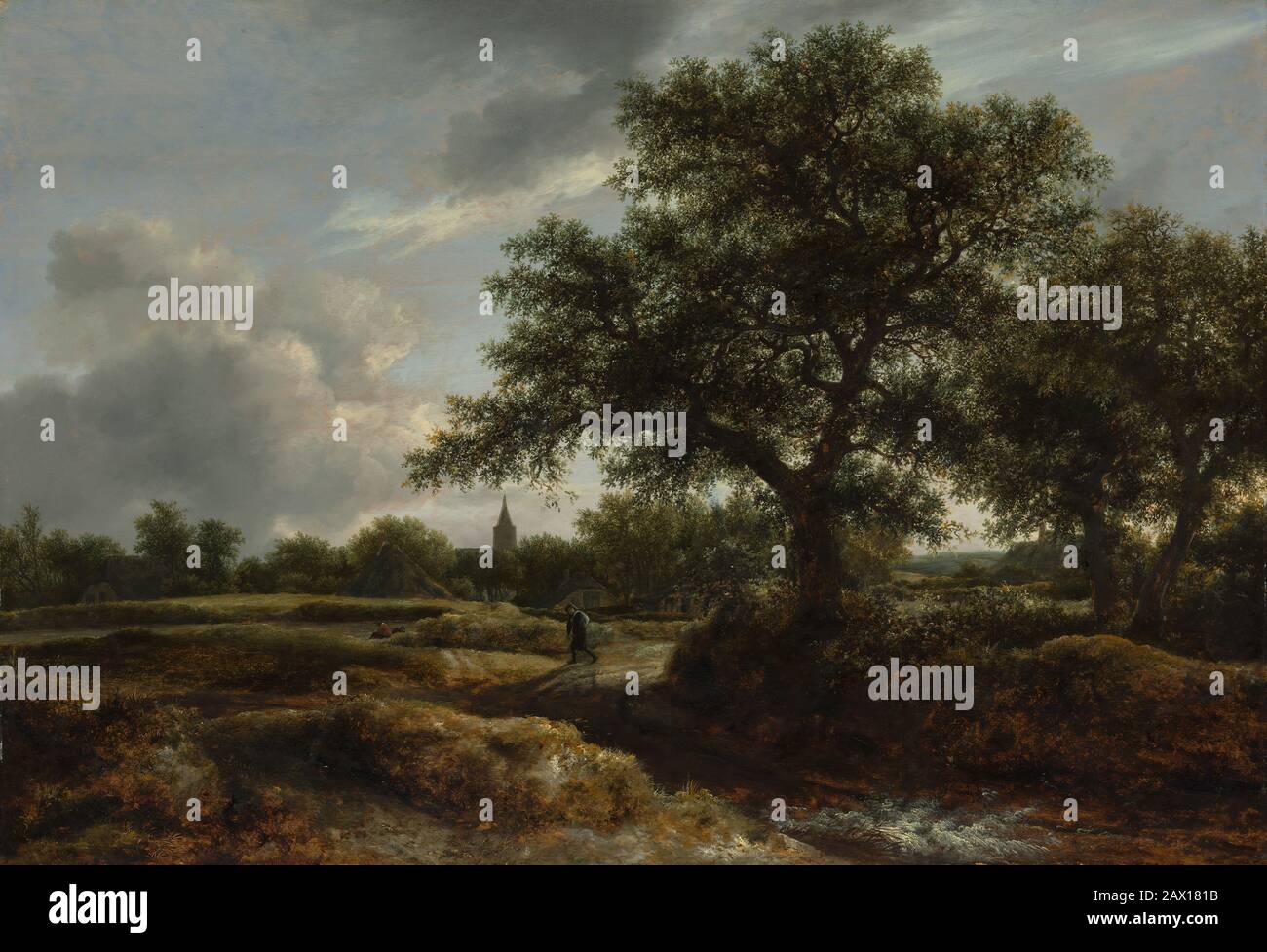 Paysage Avec Un Village Au Loin Banque d'image et photos - Alamy
