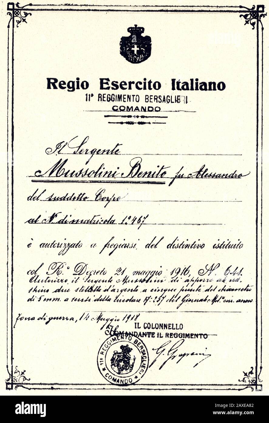 Giovane benito mussolini Banque de photographies et d’images à haute ...