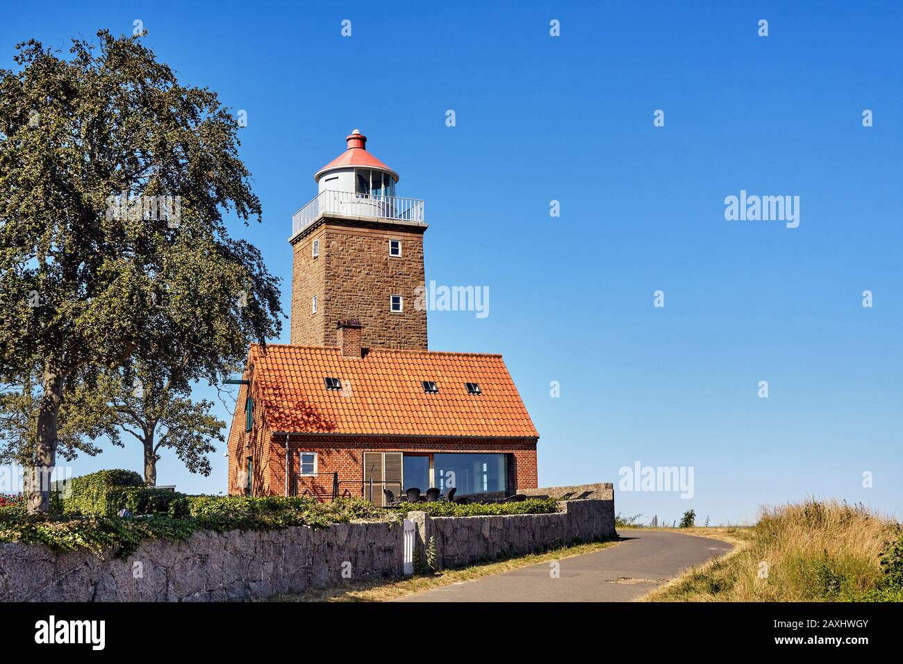 Lighthouse of svaneke on bornholm Banque de photographies et d’images à ...