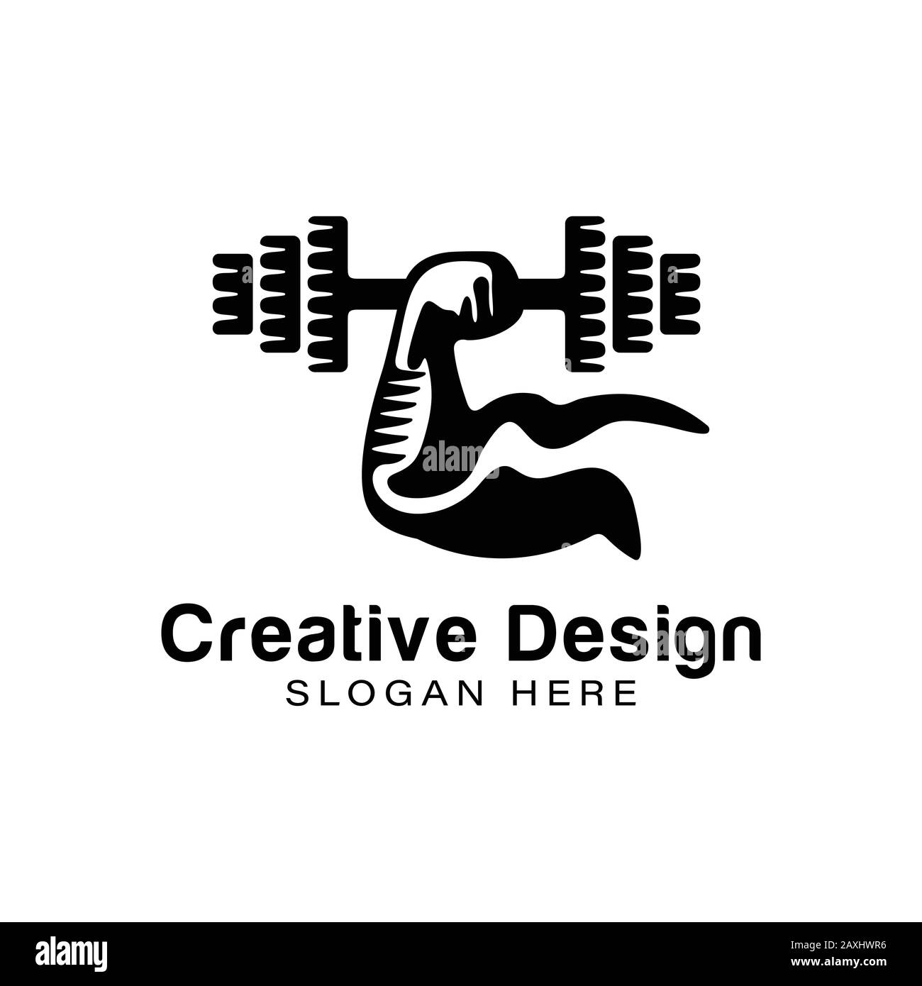 Muscle, idées de logo de forme physique. Logo inspiration. Illustration ...