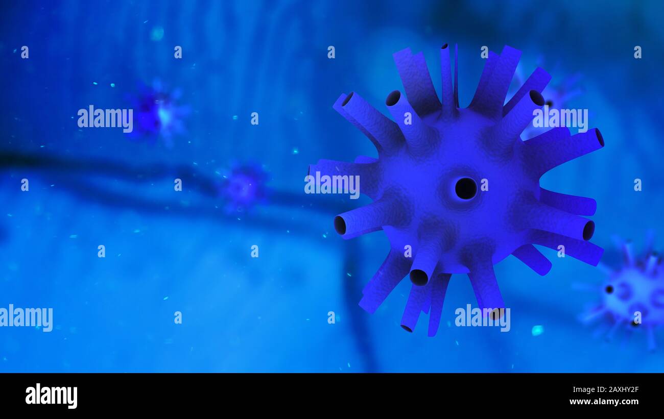 Virus bleu Banque de photographies et d’images à haute résolution - Alamy