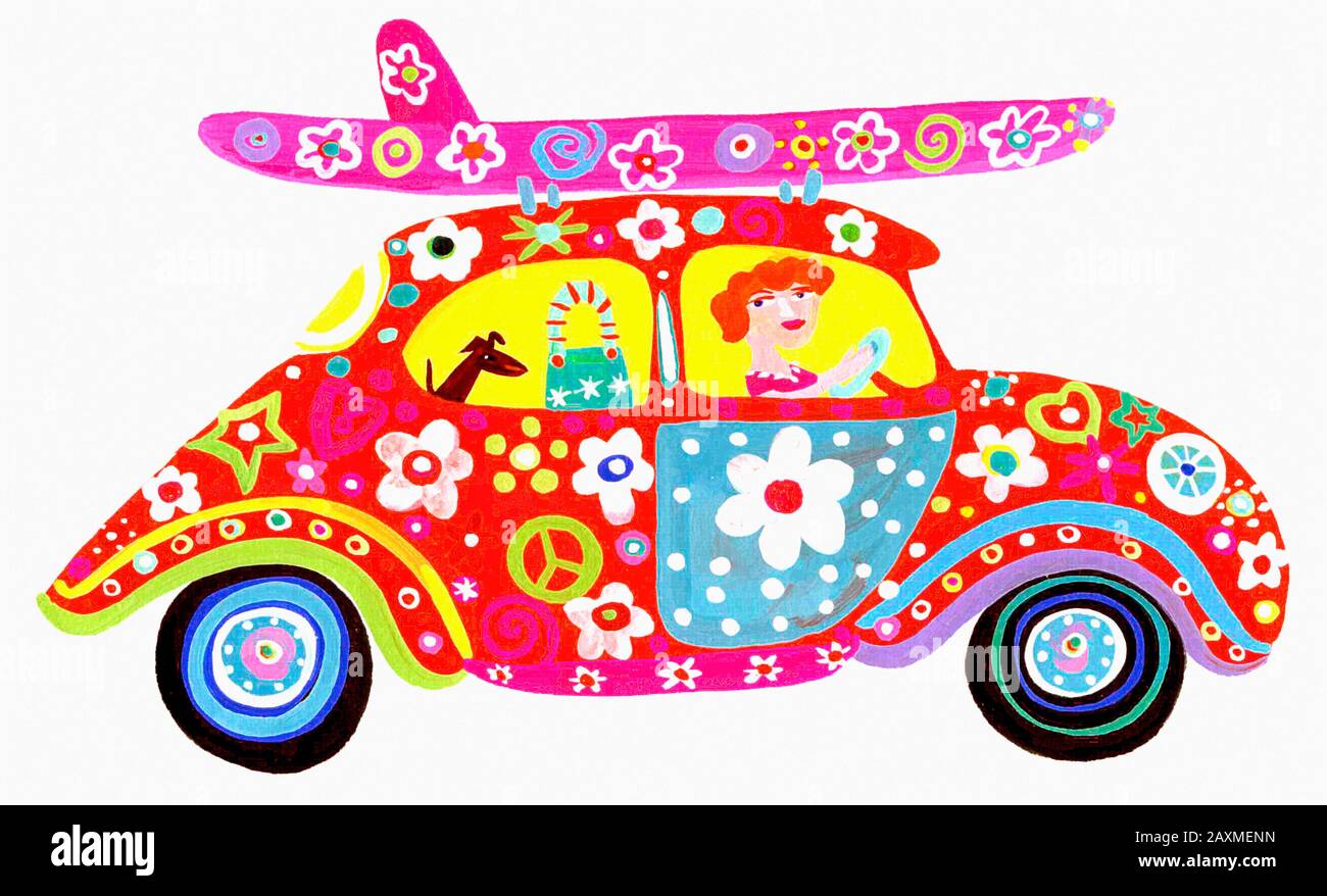 Flower power car Banque de photographies et d’images à haute résolution ...