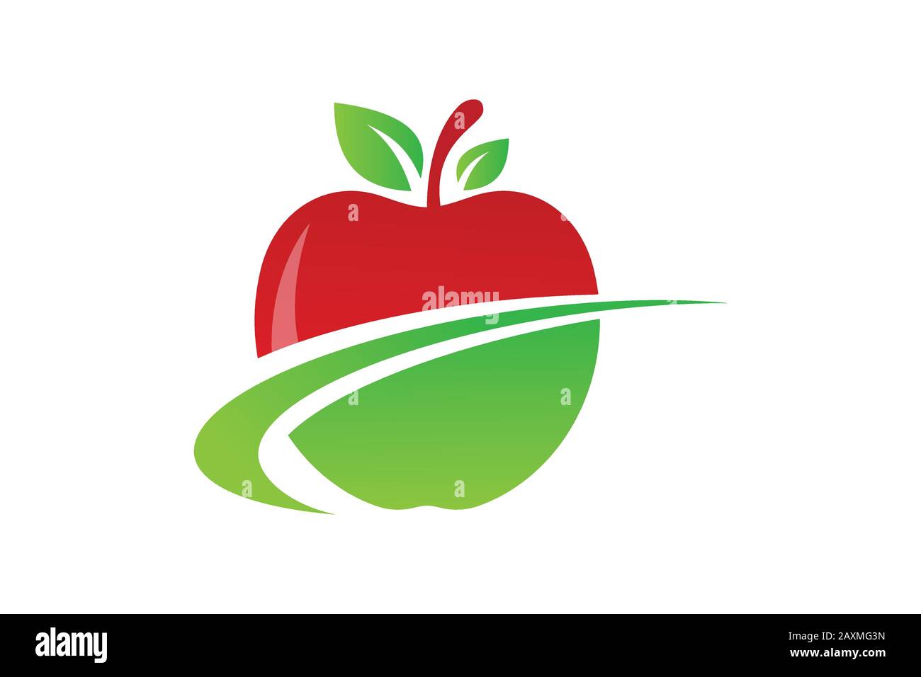 Symbole du logo Apple de style plat sur fond blanc Image Vectorielle ...