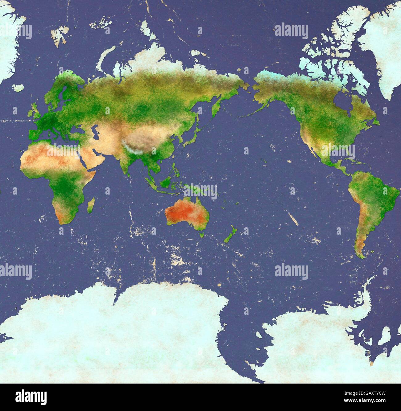 Carte du monde topographique Banque de photographies et d’images à ...