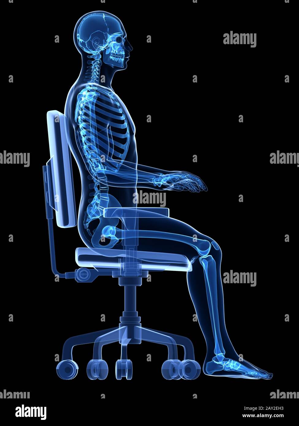 Correct sitting posture correct position Banque de photographies et d ...