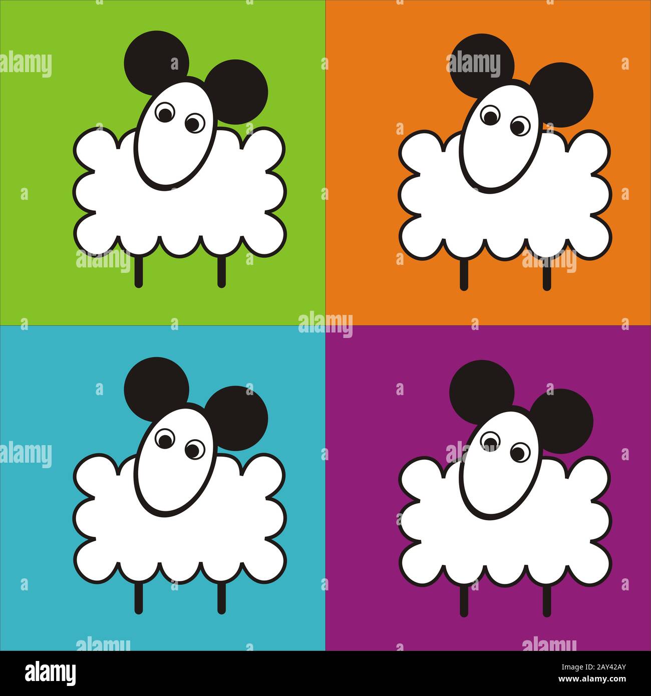 Mouton de dessin animé Banque de photographies et d’images à haute ...