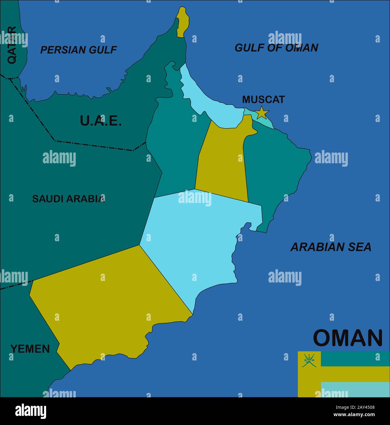 Map of oman Banque de photographies et d’images à haute résolution - Alamy