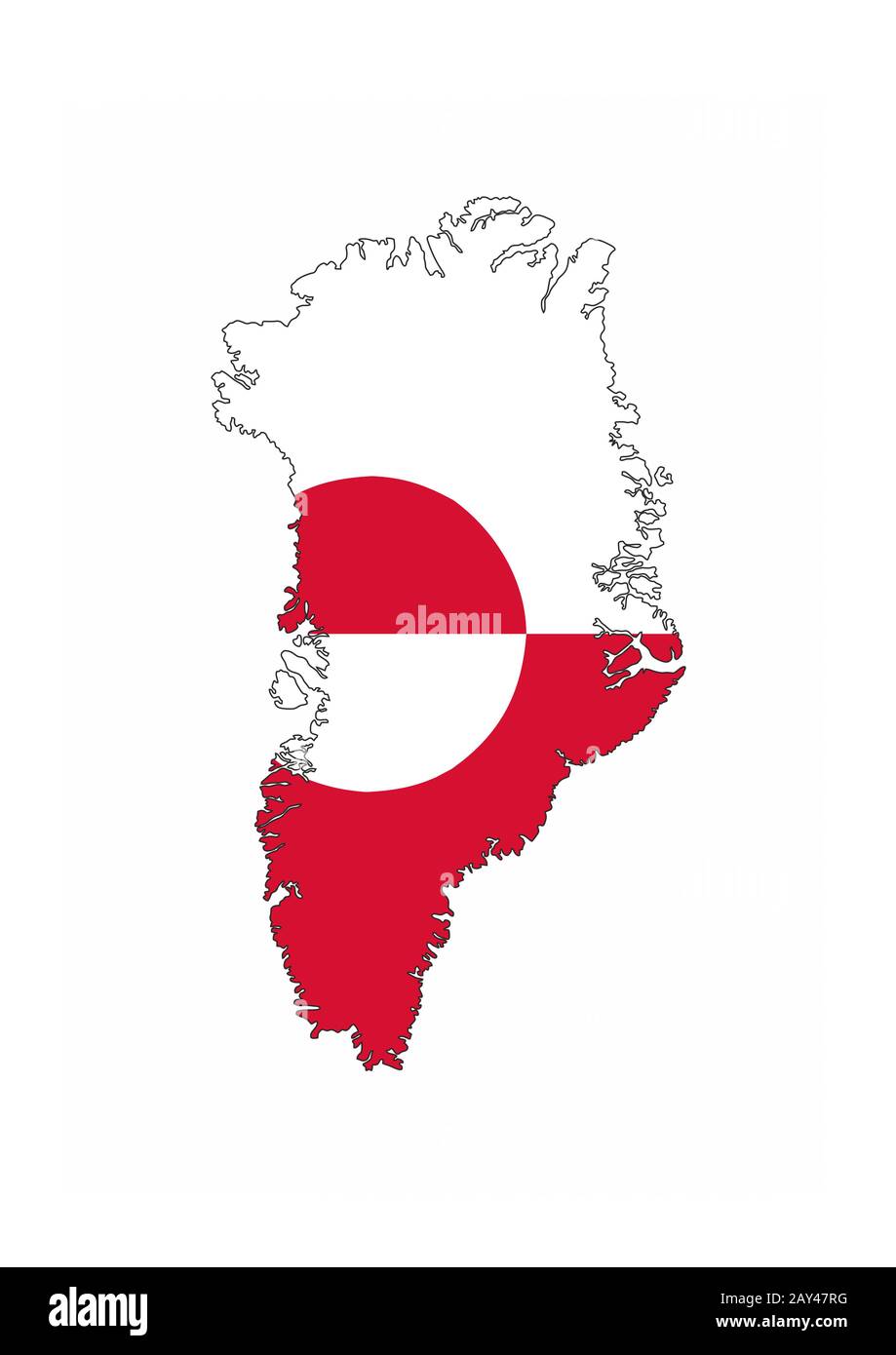 carte du drapeau du groenland Photo Stock - Alamy