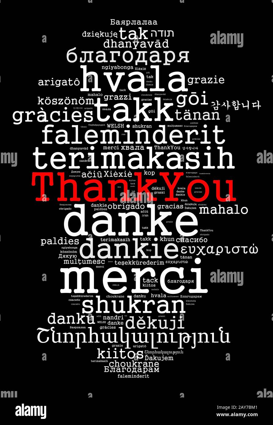Merci en différentes langues Banque de photographies et d’images à ...