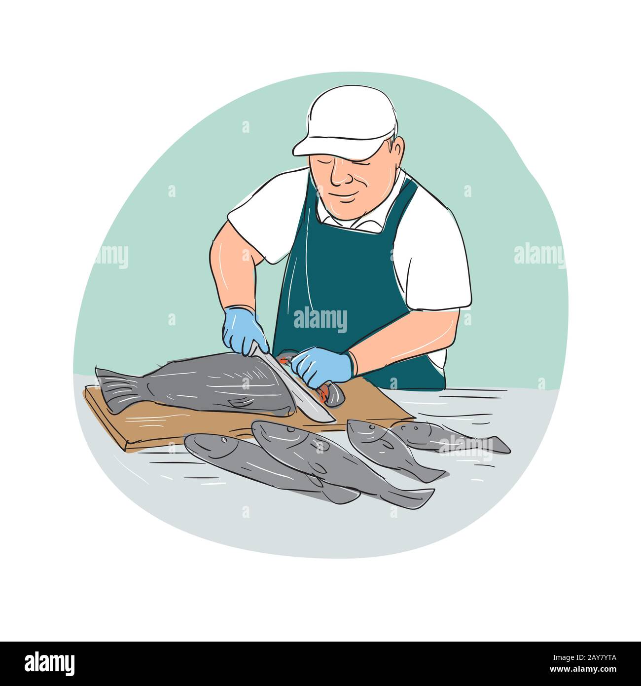 Poisson poissonnerie poissonnerie Banque d'images détourées - Alamy