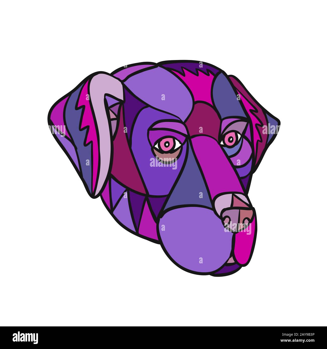 Labrador Retriever tête de chien Mosaïque couleur Photo Stock - Alamy