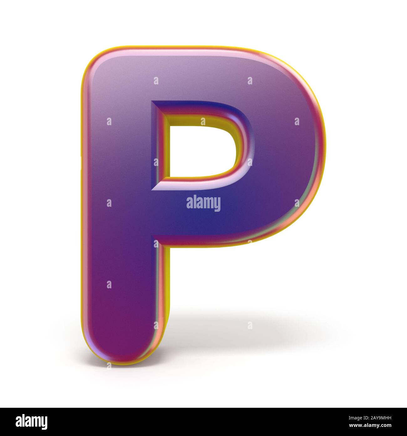 Lettre p 3d violet Banque de photographies et d’images à haute ...