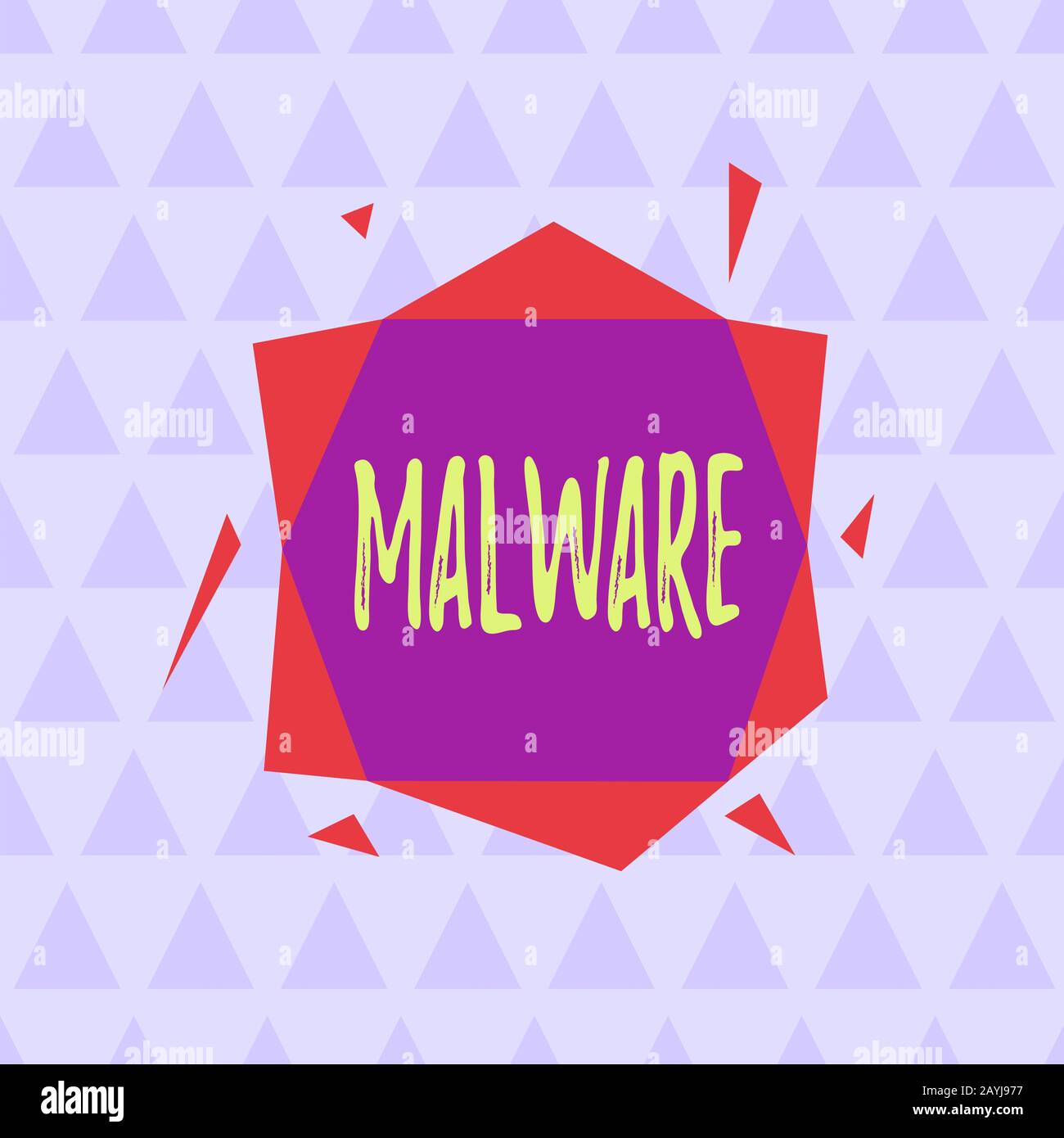 Signe texte montrant le programme malveillant. Texte photo d'entreprise ...