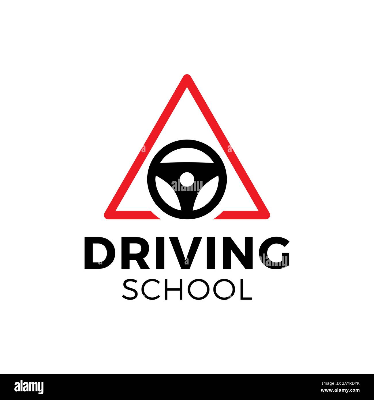Logo vectoriel de l'école de conduite. Roue de voiture avec logo de ...