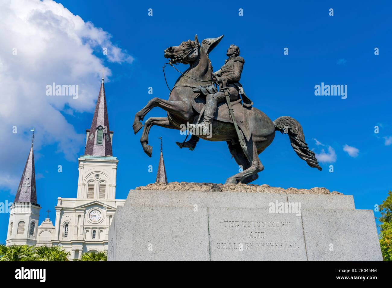 Square Andrew Jackson Statue Square Saint Louis Cathédrale La Plus ...