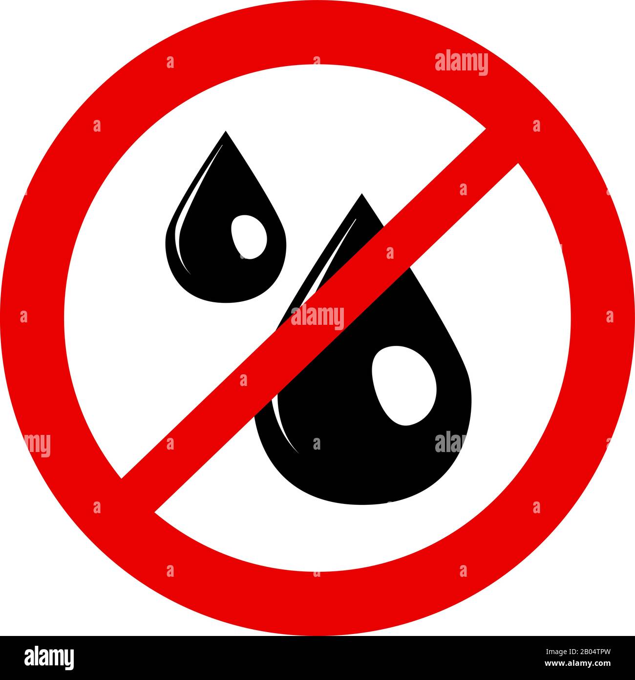 Signe de gouttes d'eau interdites, ne pas mouiller logo illustration ...
