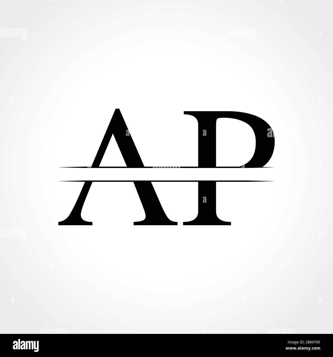Lettre AP initiale avec le logo d'affaires moderne créative Typographie ...