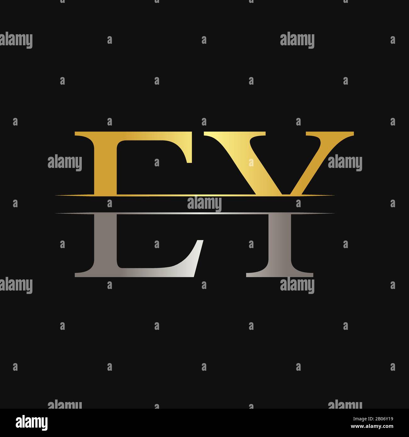 Modèle De Vecteur Commercial Initial Du Logo Lié À La Lettre Ey. Lettre ...