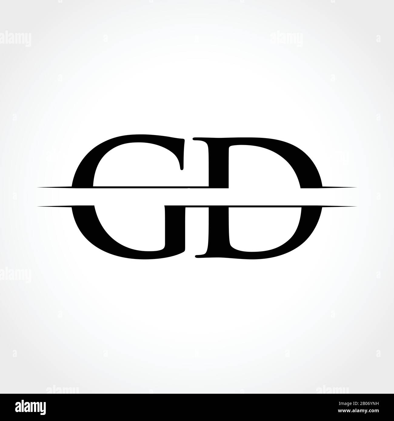 Lettre Type gd modèle vecteur de conception de logo. Résumé Lettre GD ...