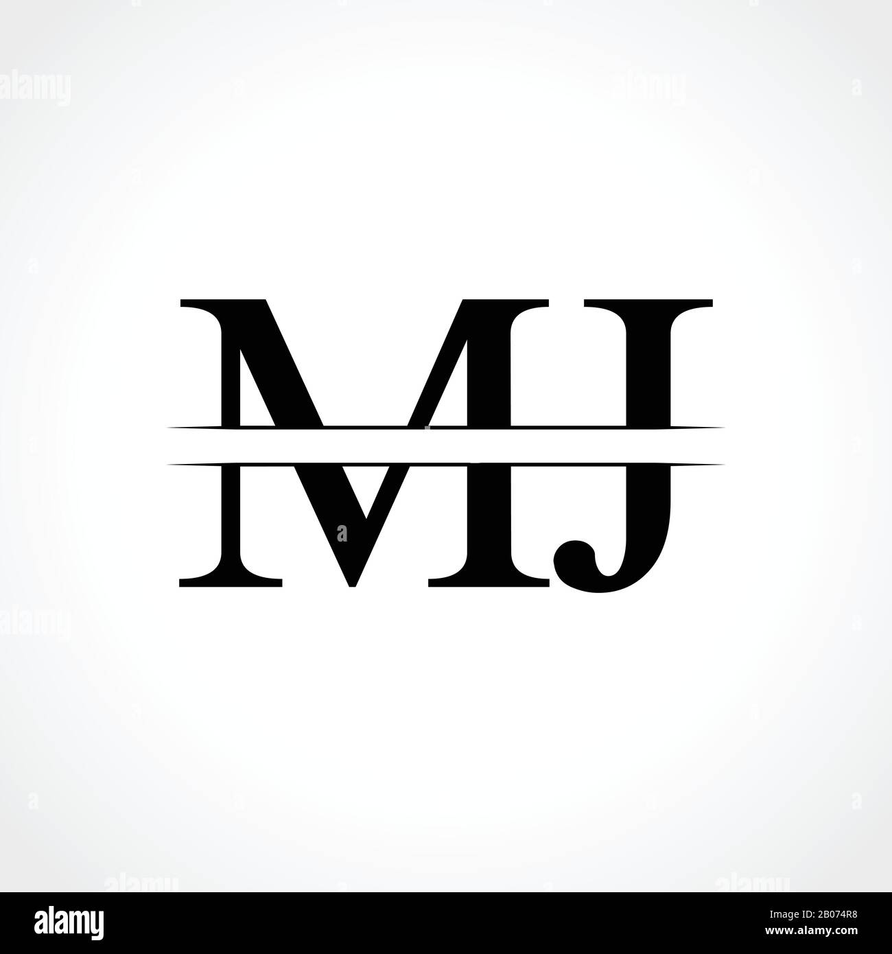 Lettre mj logo Banque d'images vectorielles - Alamy