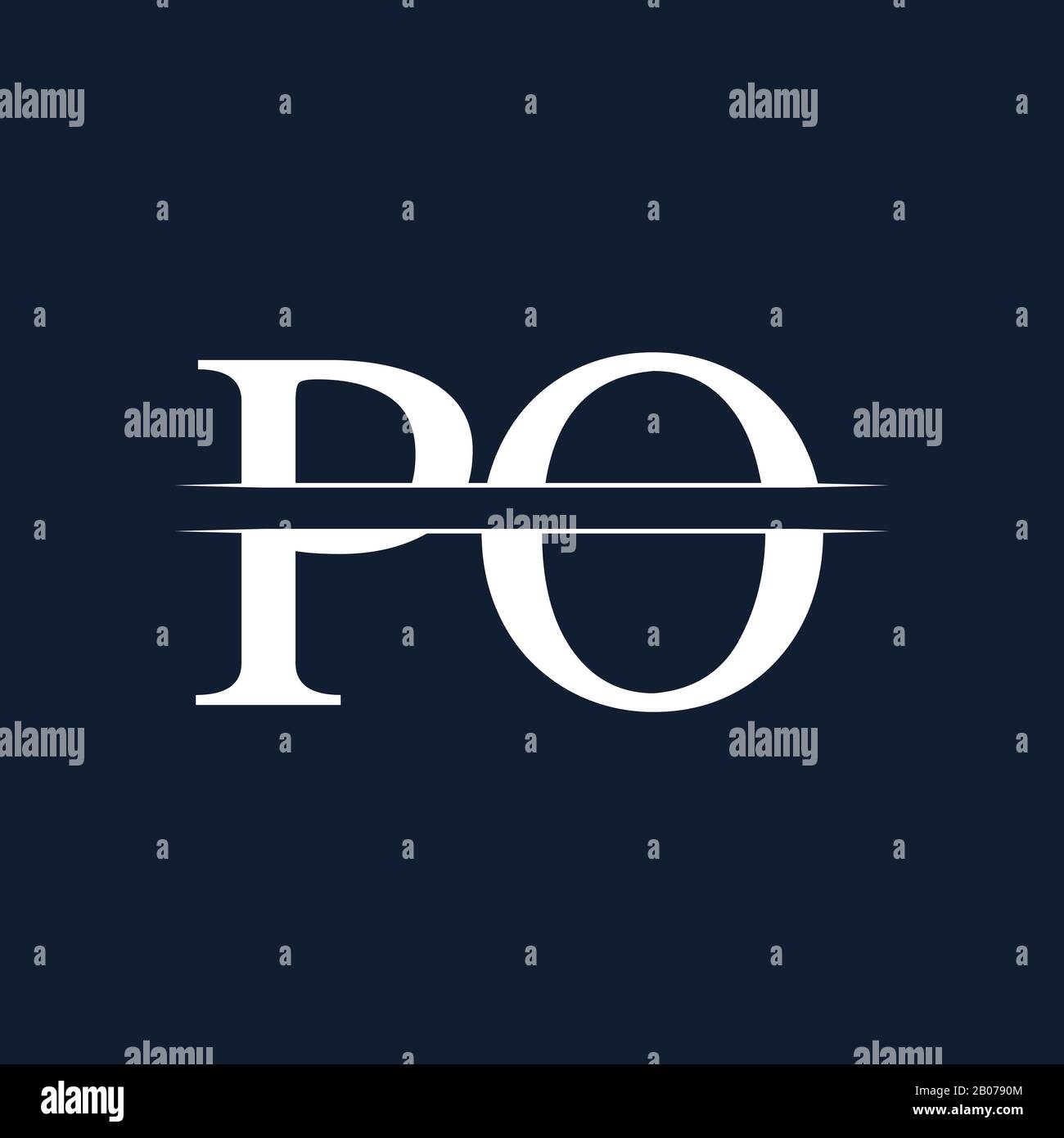 Lettre po logo Banque d'images vectorielles - Alamy