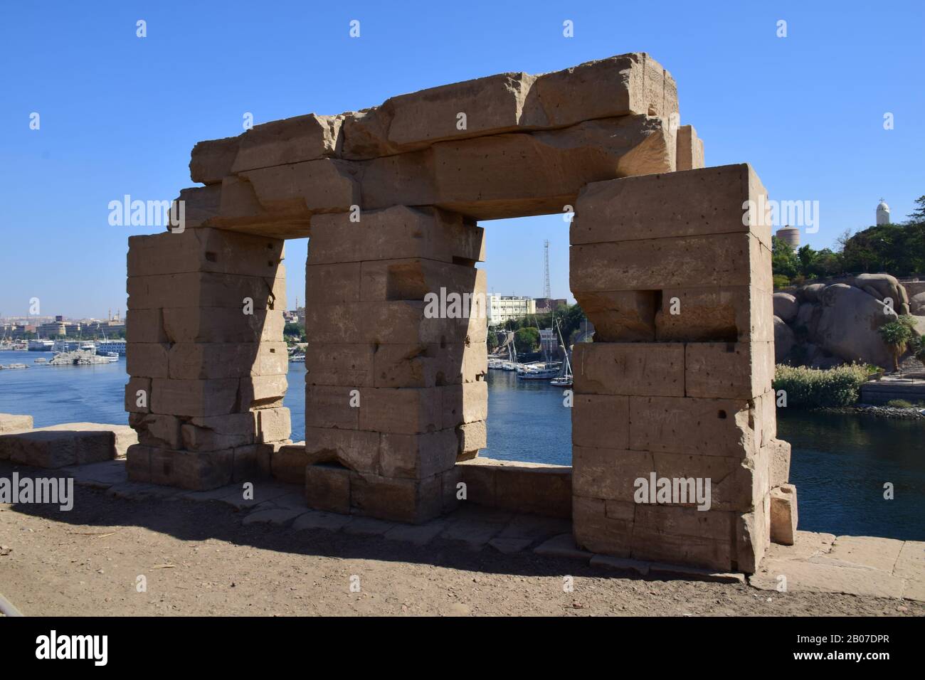 Ancien temple pharaohs de Philae à Assouan Egypte dans le nil , ancien ...