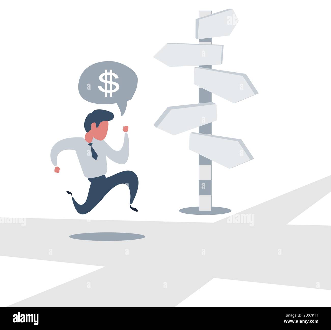 Asking for directions Banque d'images vectorielles - Alamy