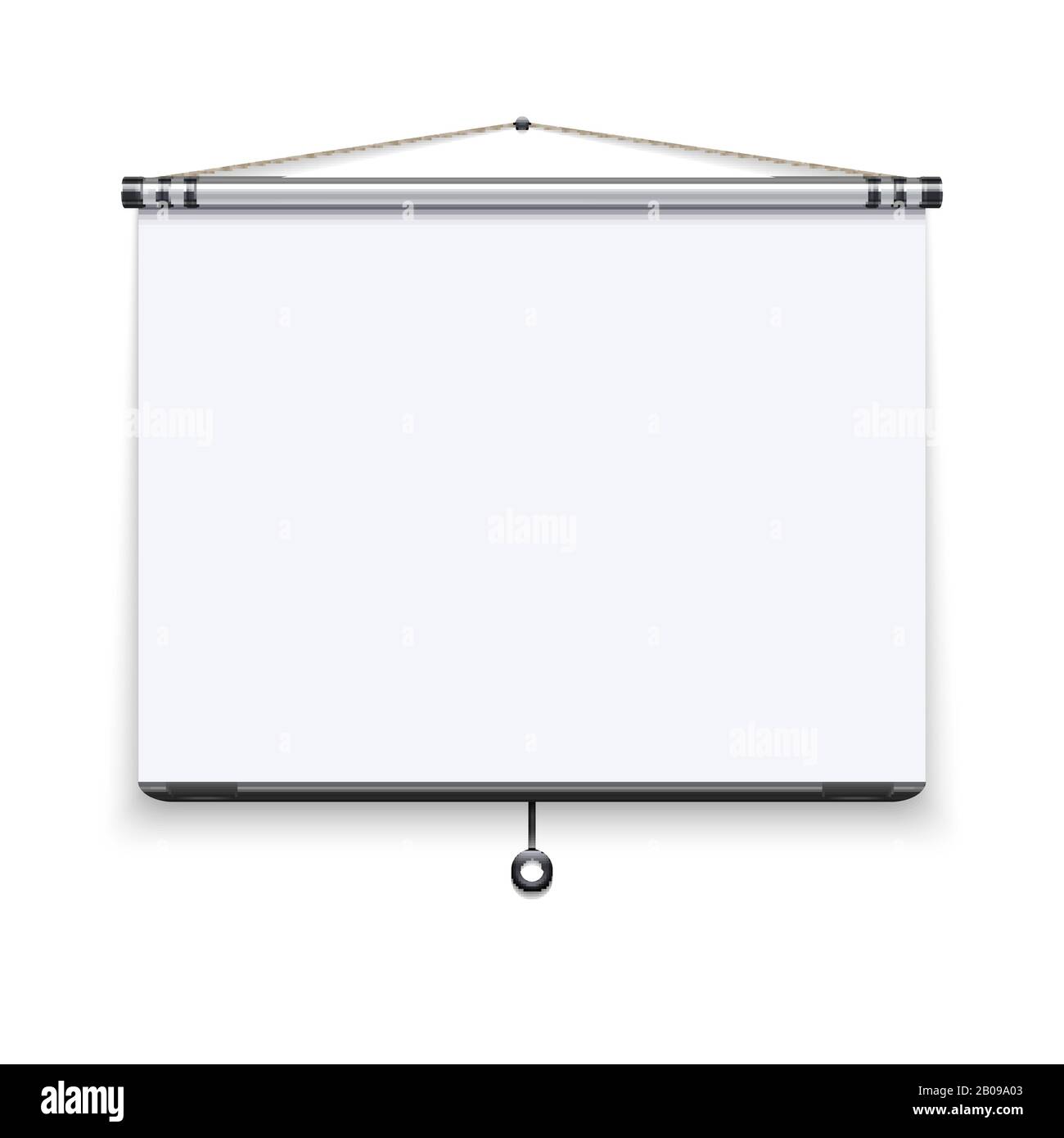 Tableau blanc vierge, écran du projecteur de réunion, illustration ...