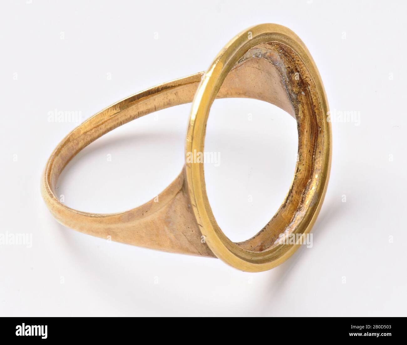 Bague sans pierre, bague, or, couleur: Or, forme: Bague, ovale, couché ...