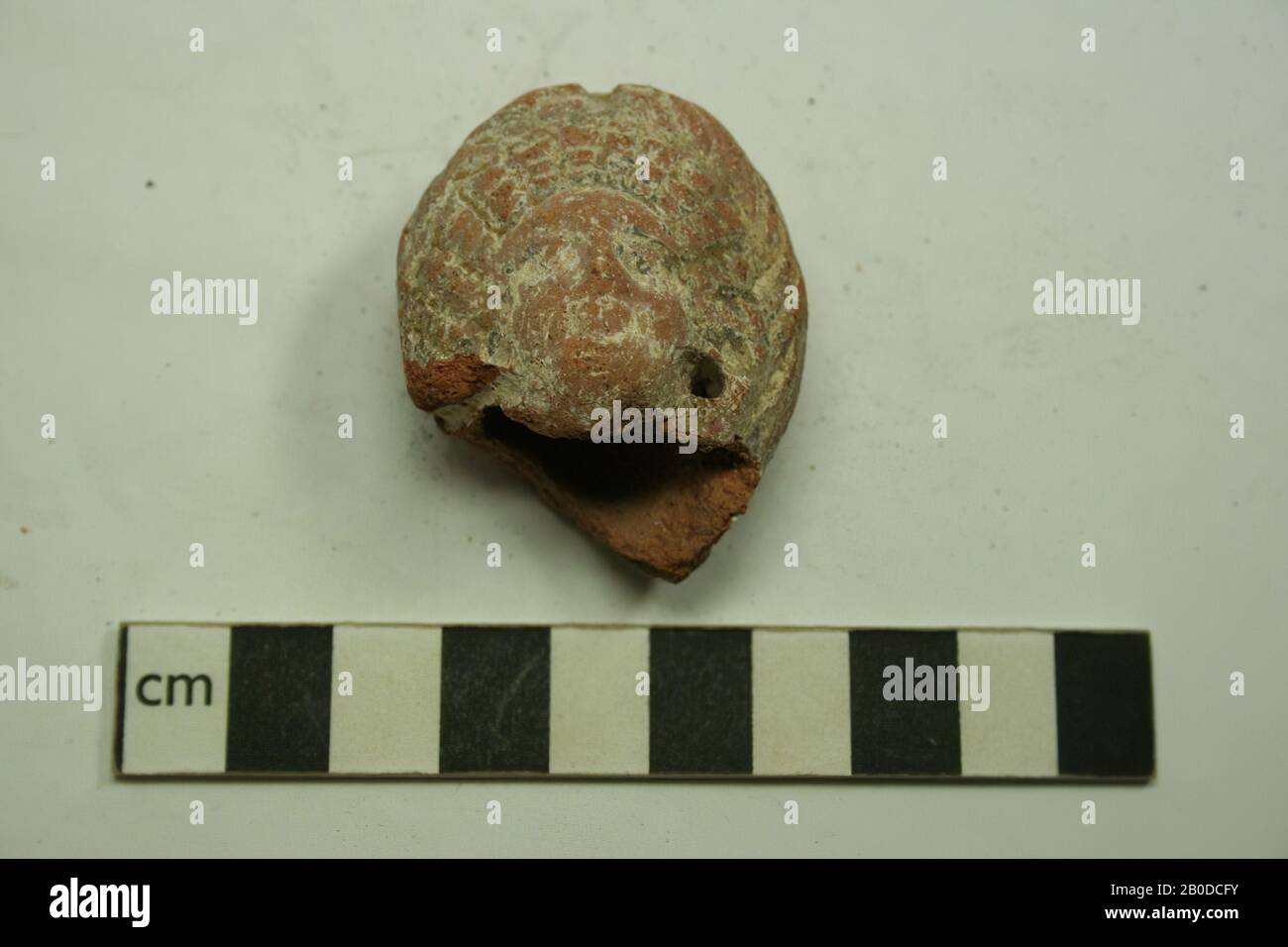Terre cuite, fragment, tête, femme, figurine de la tête de la femme ...