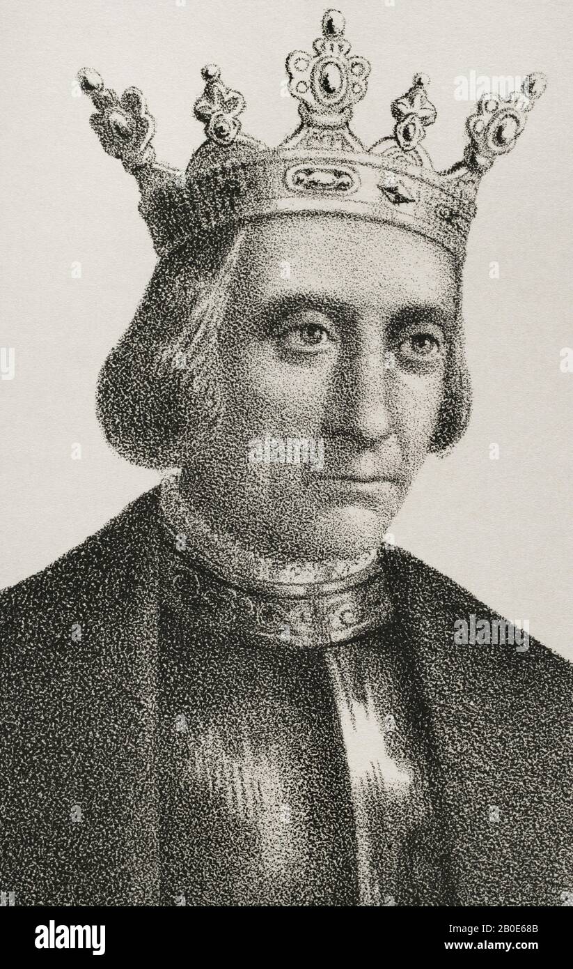 Sancho IV de Castille (1258-1295), appelée Brave. Roi de Castille, León ...