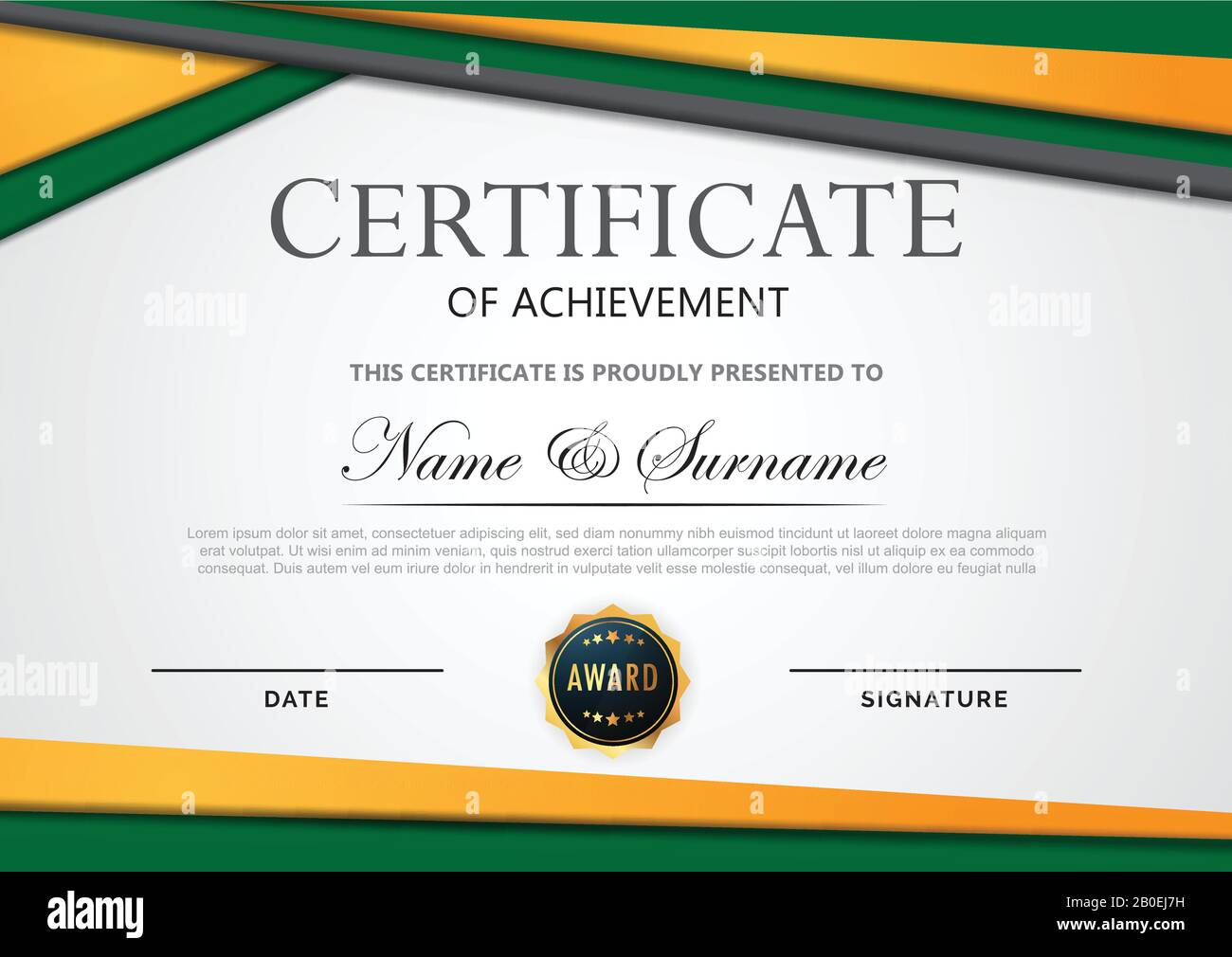 Certificate template Banque de photographies et d’images à haute ...