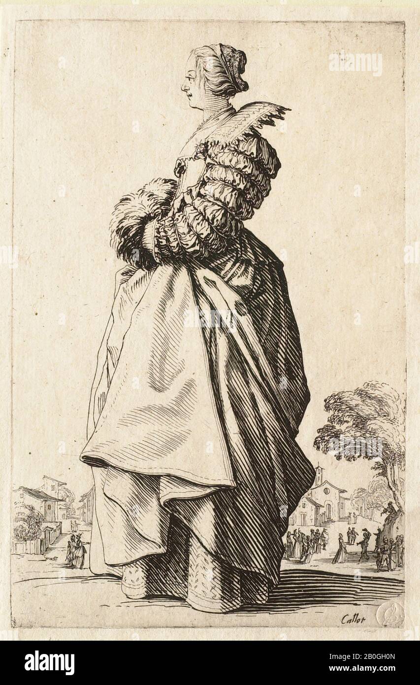 La dame de profil ayant les mains dans son manchon Banque de ...