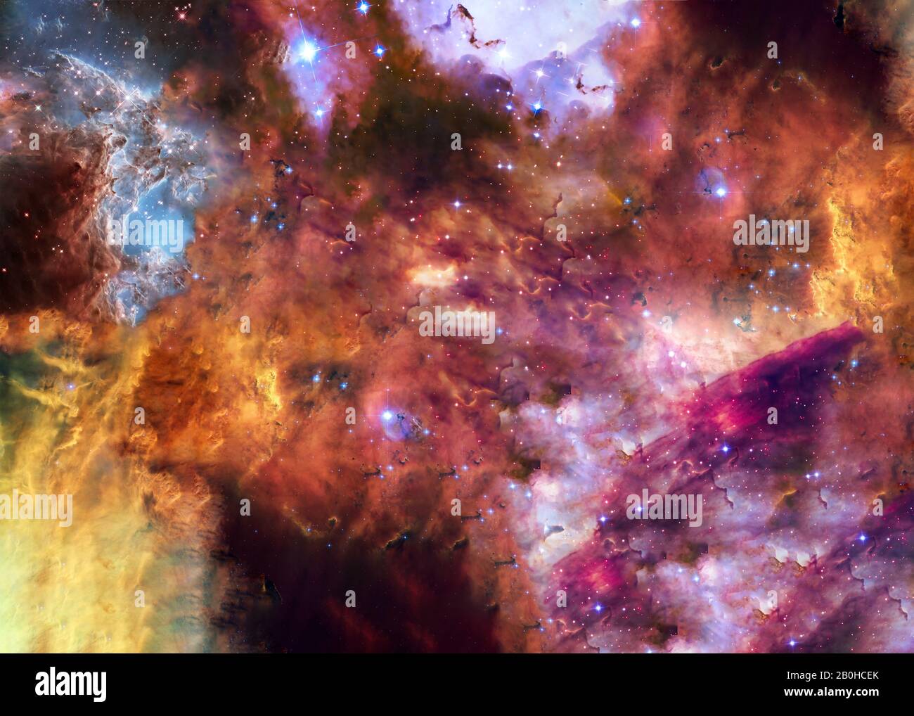 Étoile formant région quelque part dans l'espace profond dans les ...