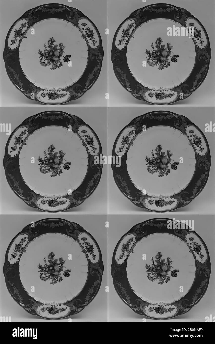 Fabrique de Sèvres, assiette (assiette à palmes) (1 de 102) (faisant ...