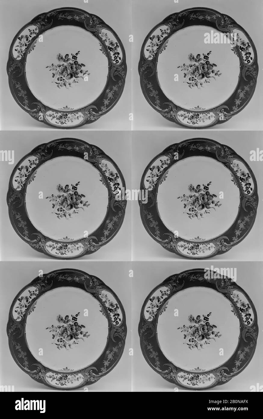 Fabrique de Sèvres, assiette (assiette à palmes) (1 de 102) (faisant ...